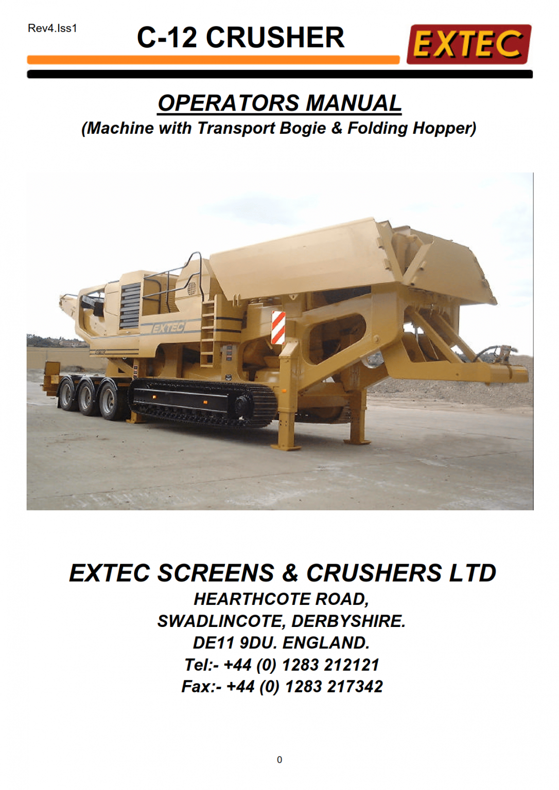 Extec C12 Operation Manual - Qiming Machinery